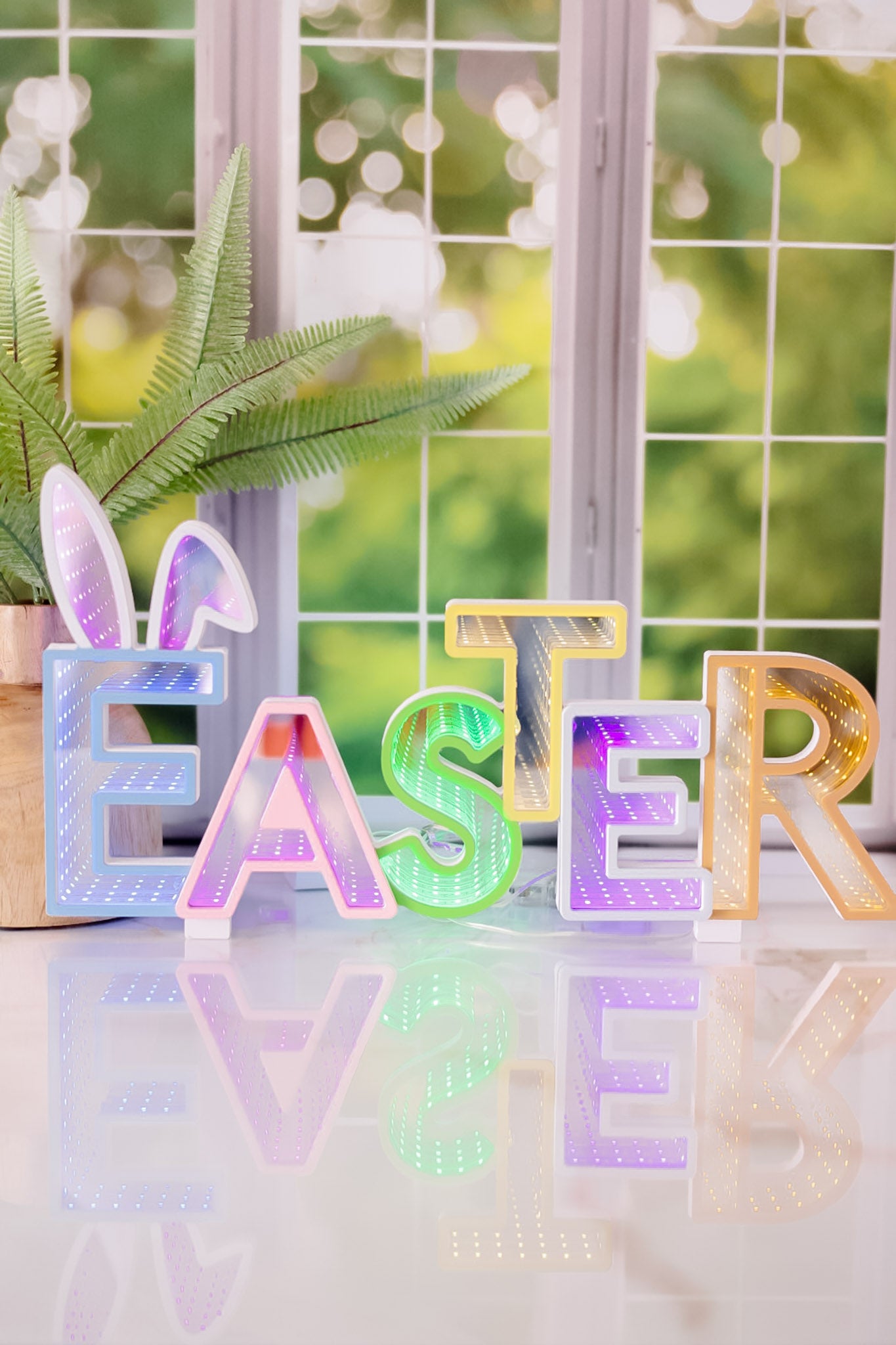 Colorful LED "Easter" Infinity Light – Whiskey Skies
