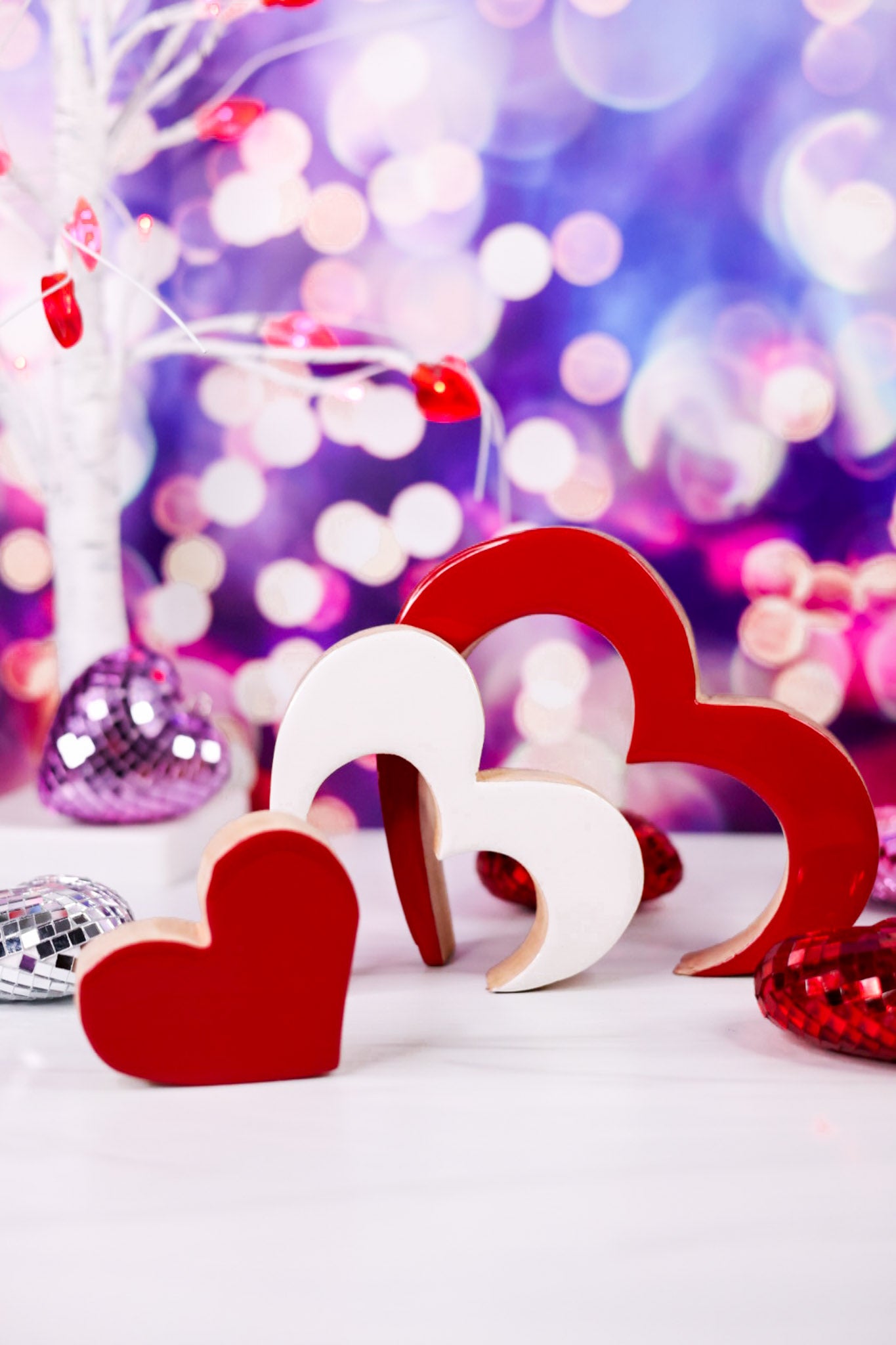 Enamel & Wood Nesting Heart Blocks – Whiskey Skies